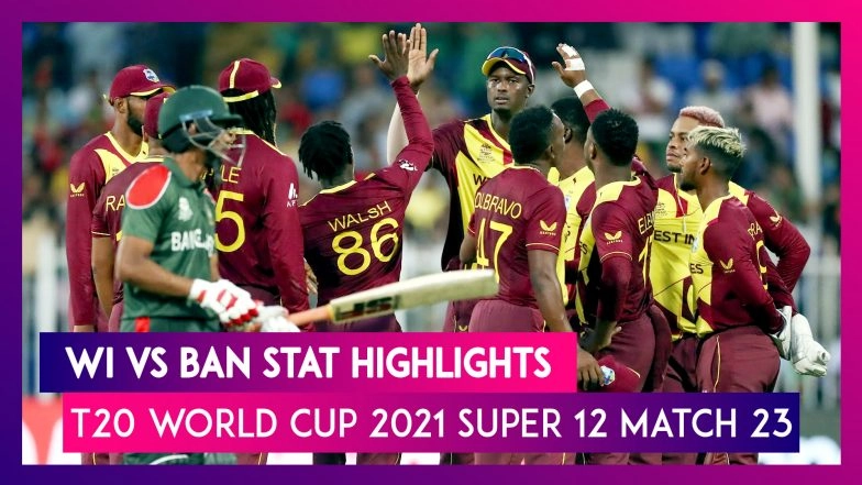 WI vs BAN Stat Highlights T20 World Cup 2021: West Indies Register ...