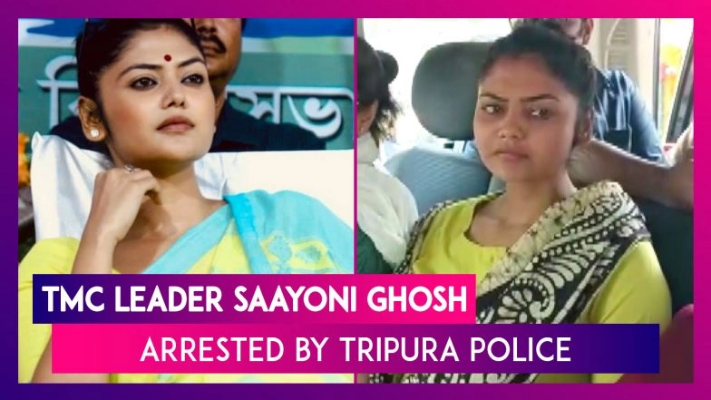 TMC Youth Wing President Saayoni Ghosh Arrested By Tripura Police, TMC ...