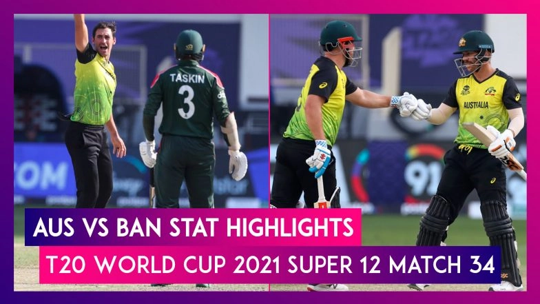 AUS vs BAN Stat Highlights T20 World Cup 2021: Aussies Beat Bangladesh ...