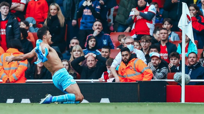 Premier League: Manchester City Overcome 10-Man Arsenal As Rodri Scores ...