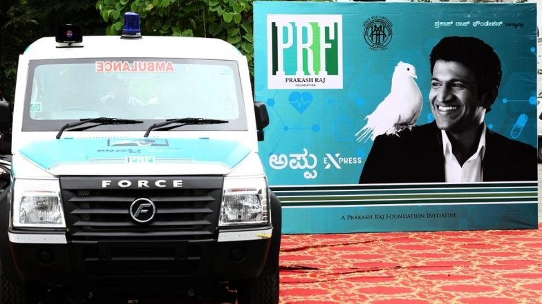 Puneeth Rajkumar Tribute: Prakash Raj Donates Free Ambulance to the ...