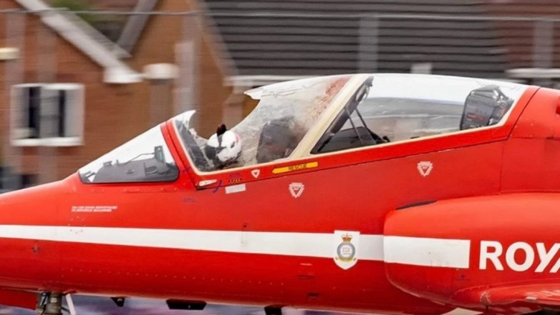 UK Air Force Aerobatic Team's Jet Suffers Bird Hit at Rhyl Air Show in ...