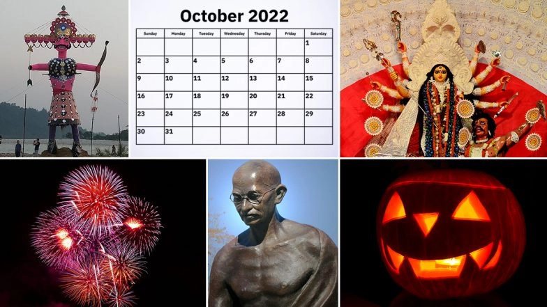 October 2022 Holidays Calendar With Major Festivals & Events: Gandhi Jayanti, Dussehra, Diwali ...