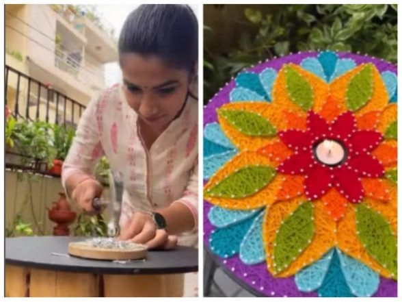 Viral Diwali 2022 Rangoli Design: Watch Delhi Woman Make Unique Rangoli ...