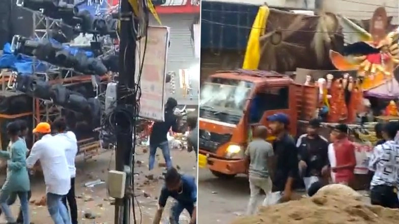 Video: Clash Breaks Out Between Two Groups During Goddess Durga Idol Immersion in Chhattisgarh’s ...