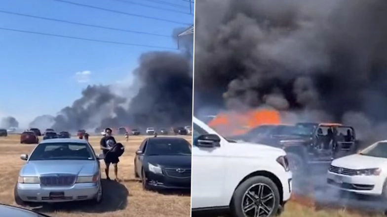 Texas Fire: Grass Fire Sets 70 Vehicles Ablaze at Fall Festival in US ...