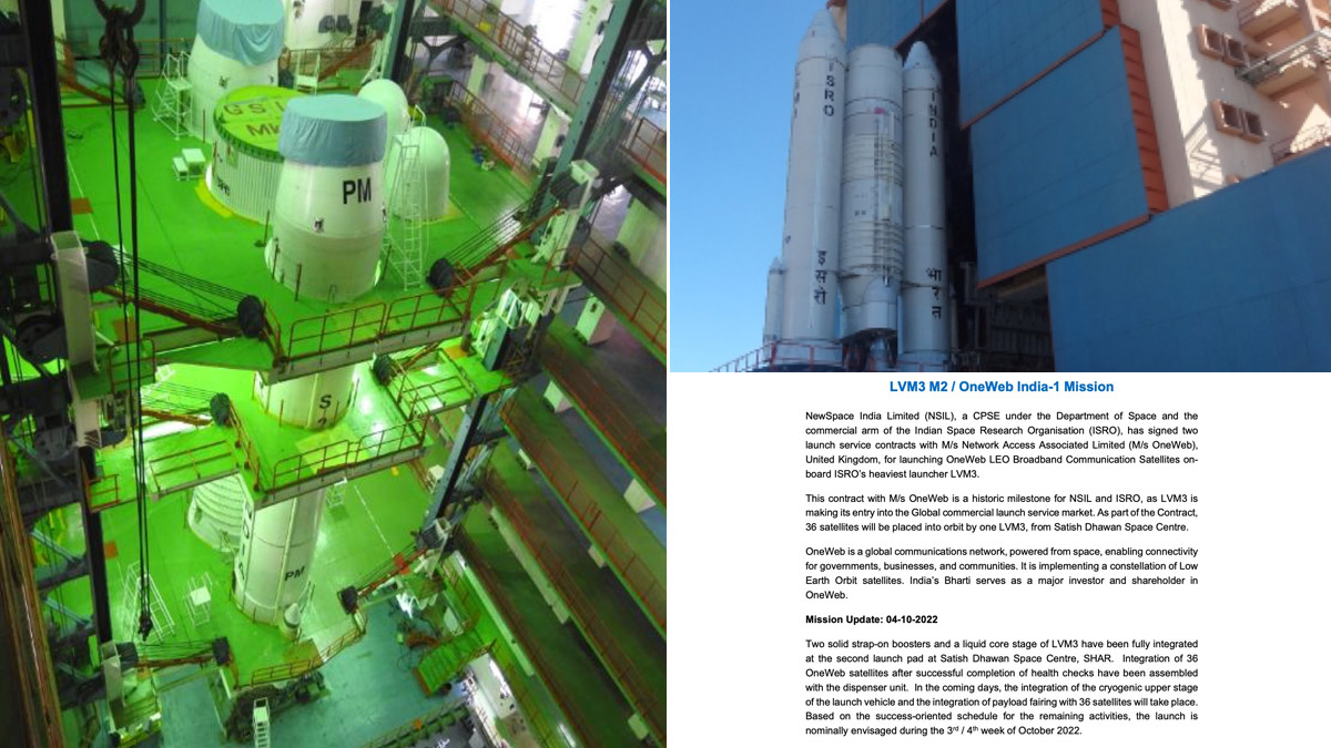 Science News | OneWeb Satellite Launch: ISRO Getting Ready its GSLV ...