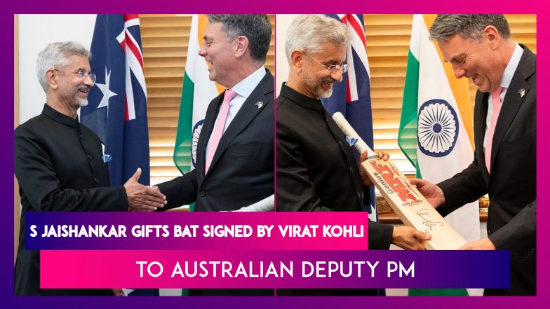 S Jaishankar Gifts Cricket Bat Signed By Virat Kohli To Australia ...