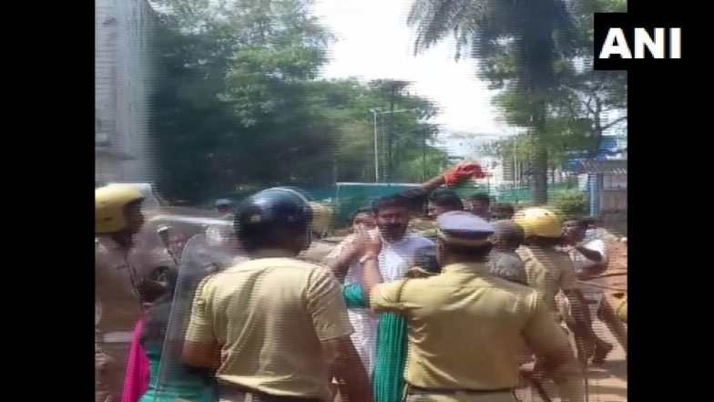 Kerala: Congress MP Jebi Methar Roughed Up As Police Use Force Against ...
