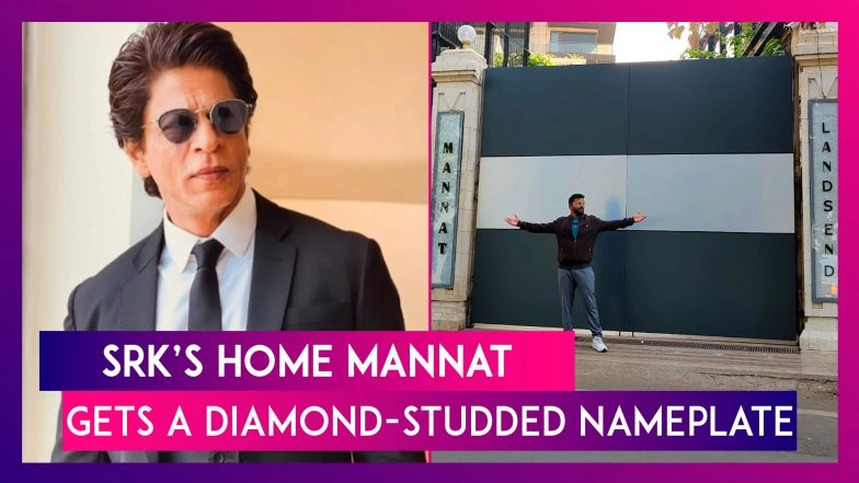 Shah Rukh Khan’s Home In Mumbai, Mannat, Gets A Diamond-Studded Nameplate & A New Entrance Gate ...