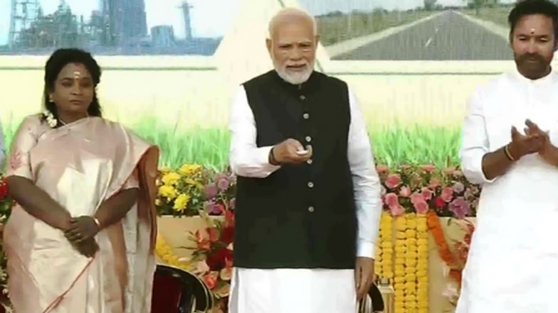 PM Narendra Modi Lays Foundation Stone of Multiple Developmental ...