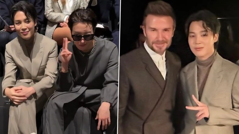 Jimin Meets David-Cruz Beckham at Paris Fashion Week, BTS Member Is Joined by J-Hope Wearing a ...