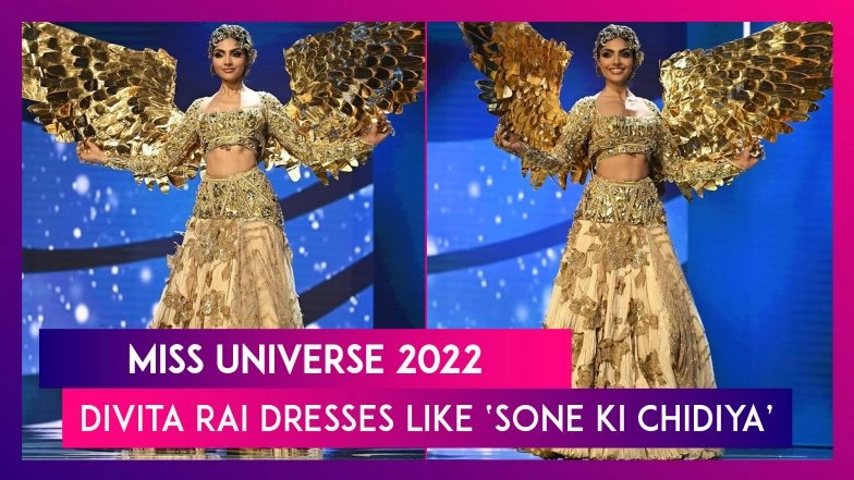 Miss Universe 2022: Divita Rai From India Dresses Like ‘Sone Ki Chidiya ...