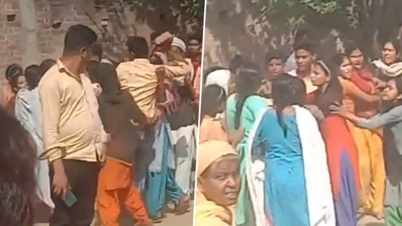 UP: Woman Thrashed Mercilessly by Miscreants Over Trivial Issue in Gonda, Horrifying Video Goes ...