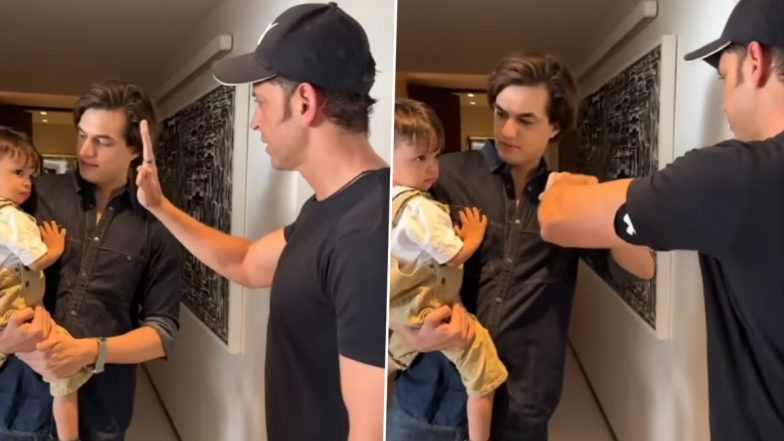 Hrithik Roshan Asks Mohsin Khan’s Little Nephew Mikhail for High Five ...