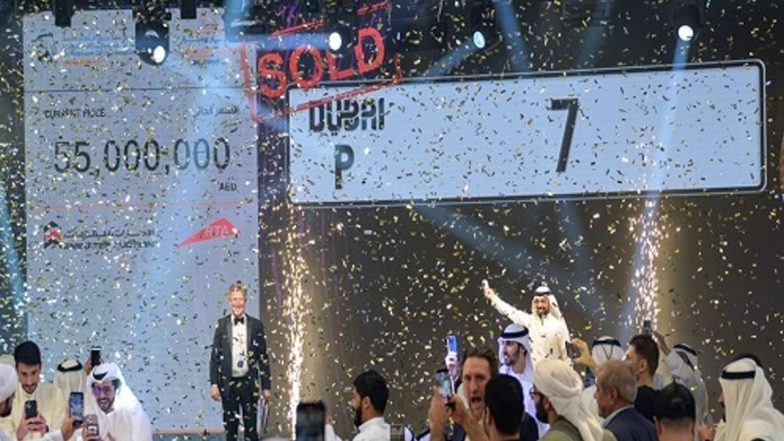 Dubai Car Number Plate ‘P7’ Sold for Record Rs 122.6 Crore at ‘Most ...