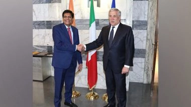 Business News | Commerce Minister Piyush Goyal Meets Italy's Deputy Prime Minister Antonio ...