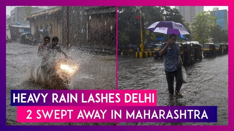 Heavy Rain Lashes Delhi; Two Swept Away In Flood Waters After Incessant ...