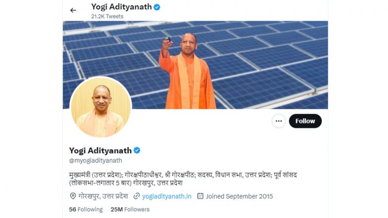 CM Yogi Adityanath Most Popular Chief Minister on Twitter: Uttar ...