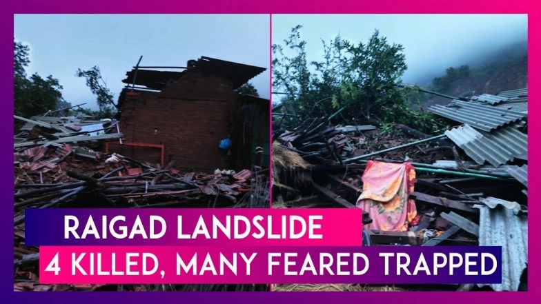 Raigad Landslide: Four Killed, Many Feared Trapped Under Debris; CM Eknath Shinde Visits Village ...