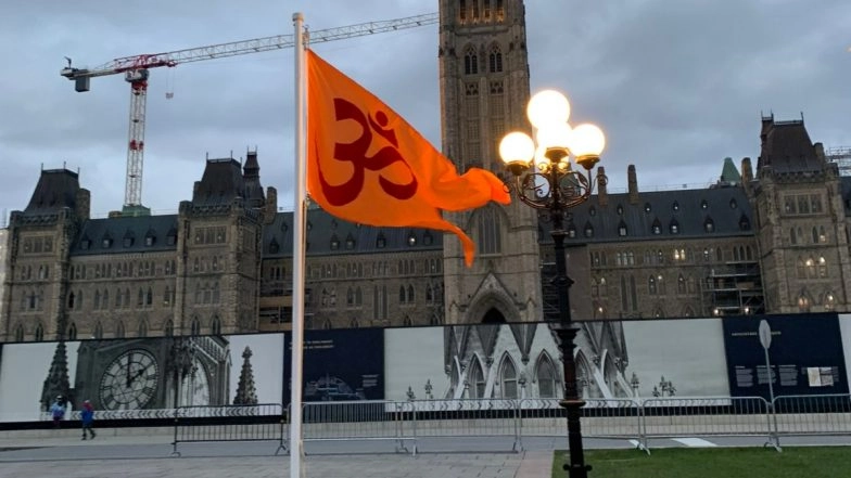 Indo-Canadian MP Chandra Arya Raises Hindu Flag, Hosts Diwali on ...