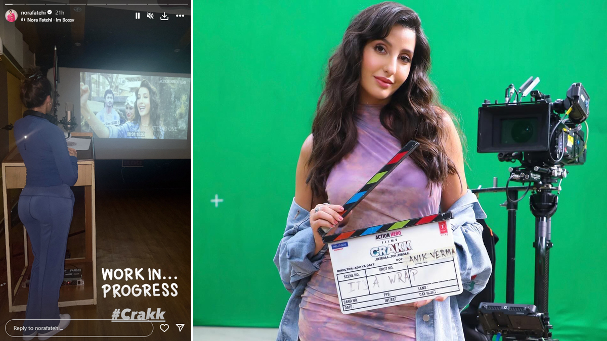 Agency News | Nora Fatehi Stuns Fans with Crakk Dubbing Session Glimpse ...