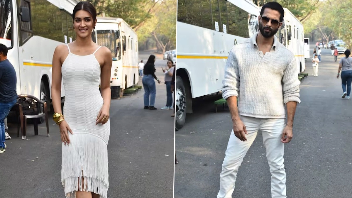 Bigg Boss 17: Kriti Sanon and Shahid Kapoor Twin in White as They Get Spotted on BB 17 Sets To ...