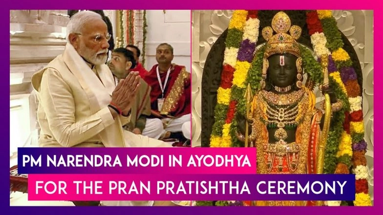 Ram Mandir Inauguration: Prime Minister Narendra Modi Reaches Ayodhya ...
