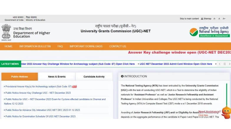UGC NET Exam Result Date: NTA To Declare National Eligibility Test ...