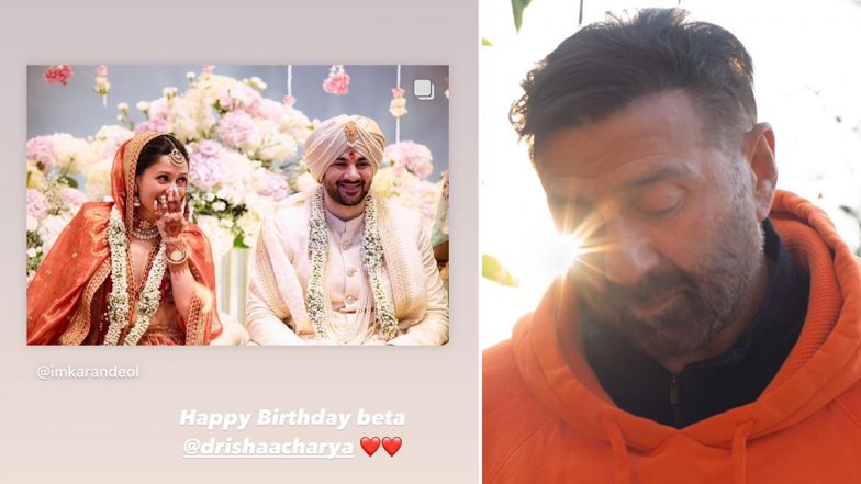 Sunny Deol Extends Birthday Wishes to Daughter-in-Law Drisha Acharya on ...
