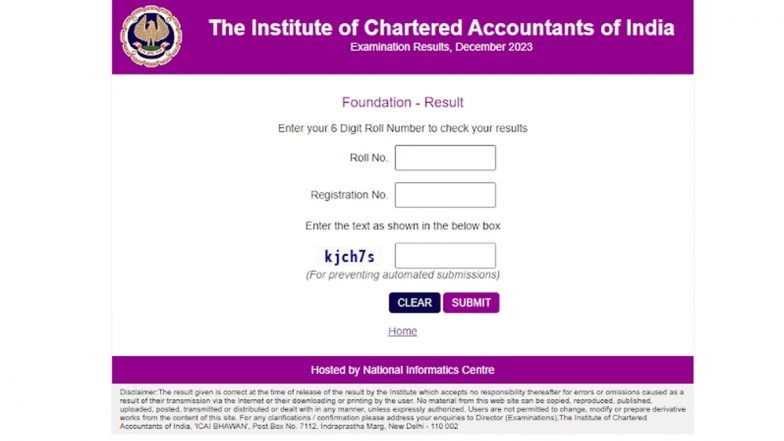 ICAI CA Foundation Result 2023 Out at icai.nic.in: CA Foundation ...