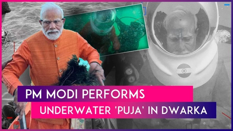 PM Narendra Modi Goes Underwater To Offer Prayers In Submerged City Of ...