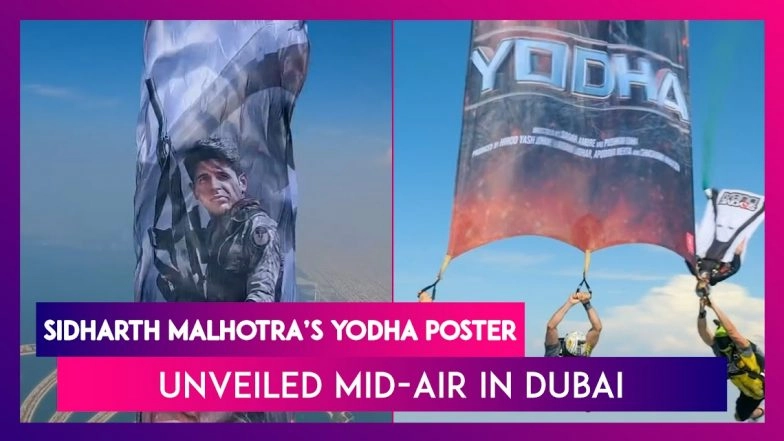 Yodha: Sidharth Malhotra’s Film Gets Mid-Air Poster Launch In Dubai | 📹 ...