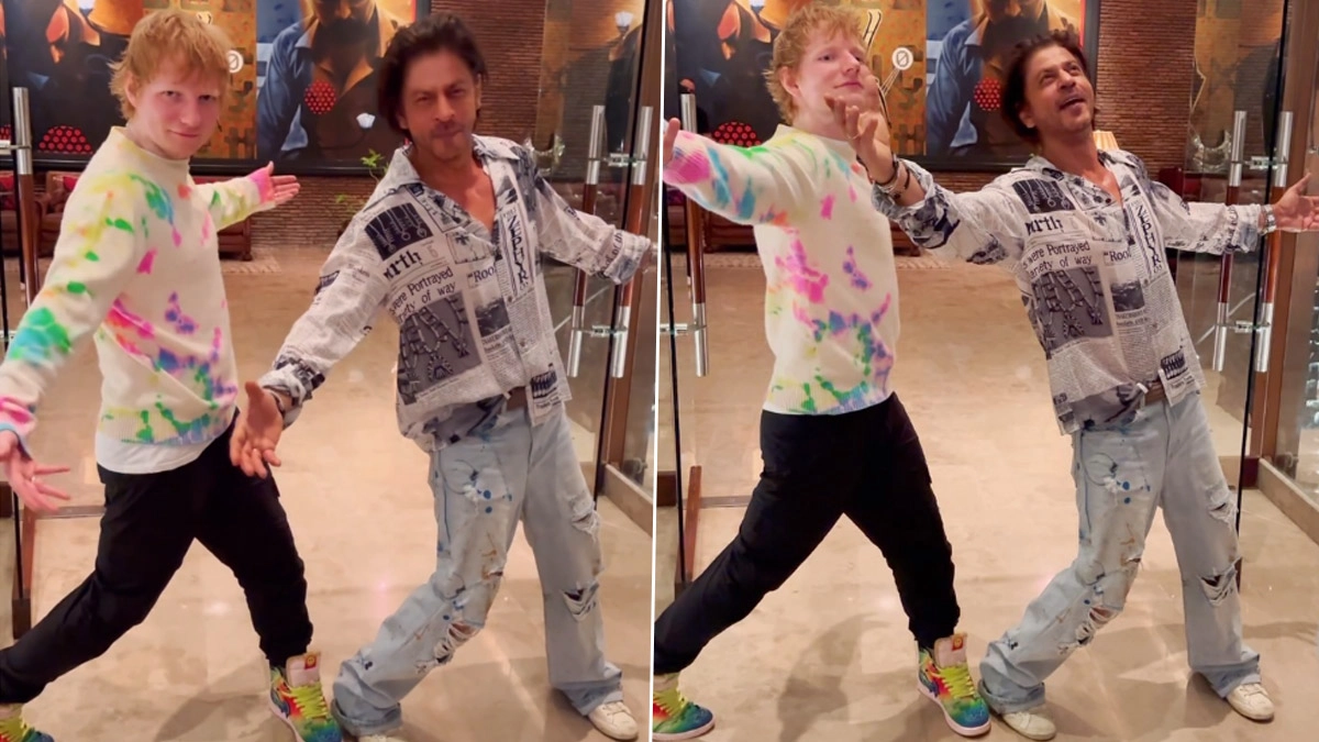 Bollywood News | Ed Sheeran Recreates SRK's Signature Pose | 🎥 LatestLY