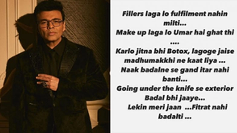 ‘Fitrat Nahi Badalti’! Karan Johar Shares a Hilarious Message to People ...