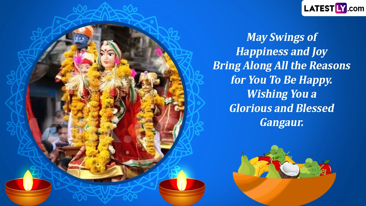 Happy Gangaur 2024 Wishes and Gauri Tritiya Greetings: Share Quotes ...