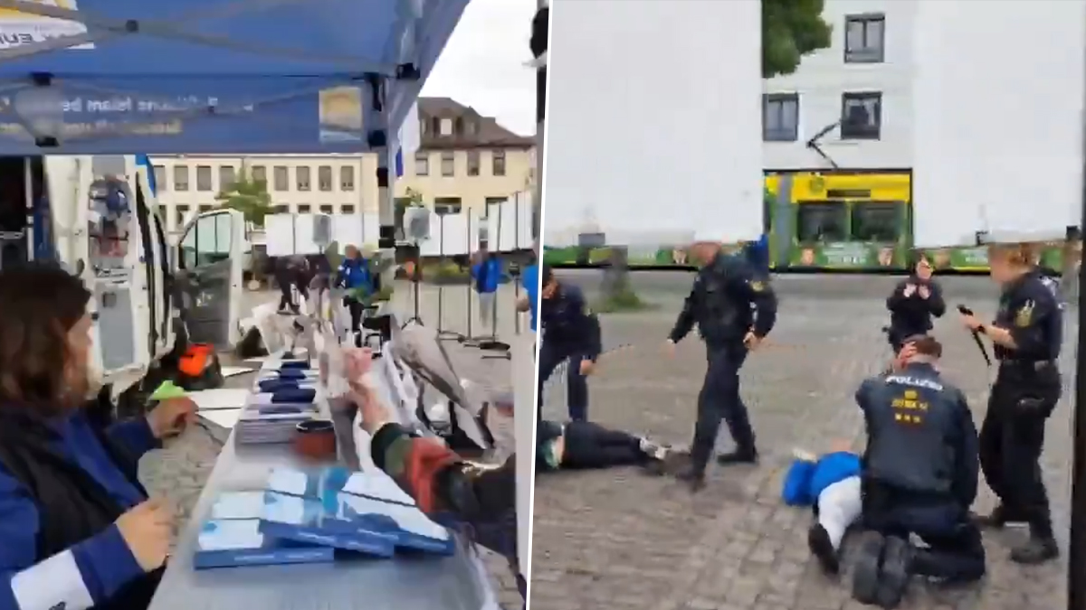 World News | Knife-Wielding Attacker at Anti-Islam Event Shot at by ...