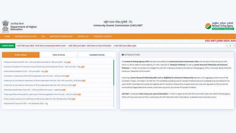 UGC NET Admit Card 2024 Released: NTA Issues UGC-NET Exam Admit Cards ...