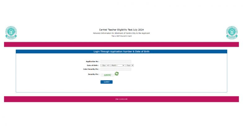 CTET 2024 Exam City Slip Released: CBSE Releases CTET Exam City Slip ...