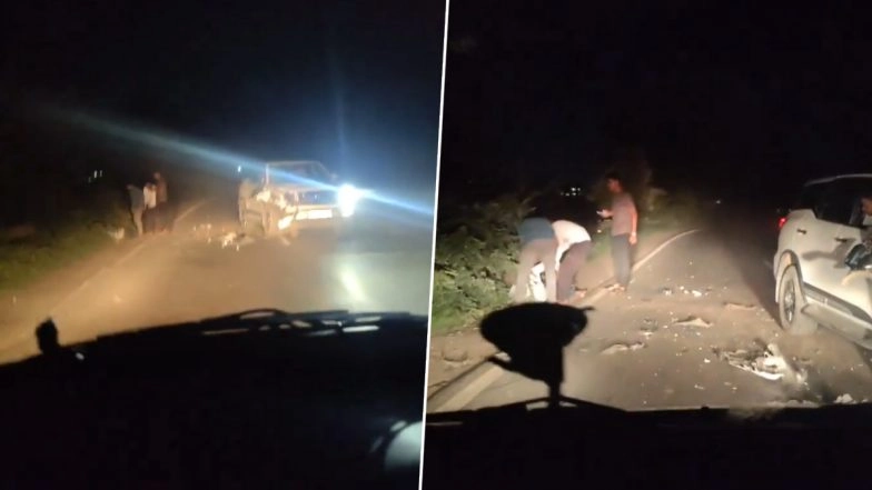 Pune Accident: Man Killed As Speeding Car Hits Motorbike on Maharashtra Highway; Khed NCP MLA ...