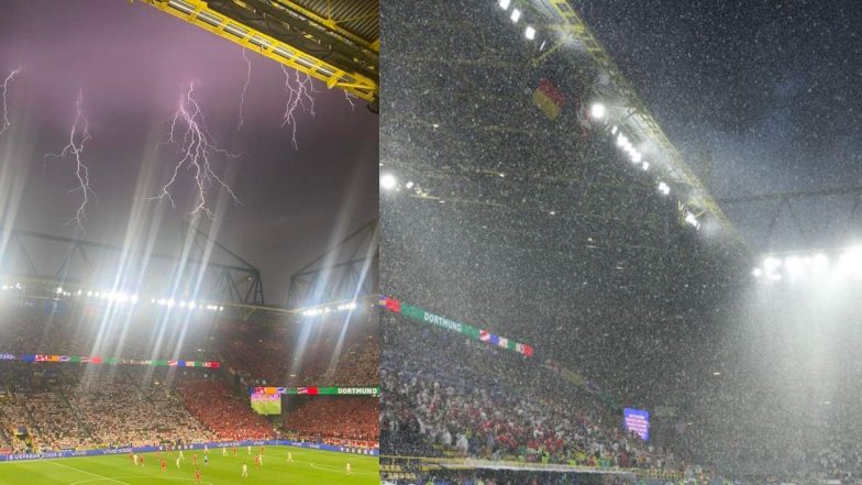 Thunderstorms and Hail Create Disturbance in Germany vs Denmark UEFA ...