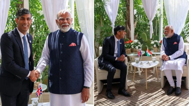 G7 Summit 2024: PM Narendra Modi Meets British Counterpart Rishi Sunak in Italy to Discuss ...