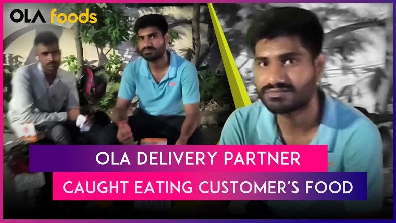 Ola Foods Delivery Partner Caught Eating Customer’s Order After Demanding Extra Money in Noida ...