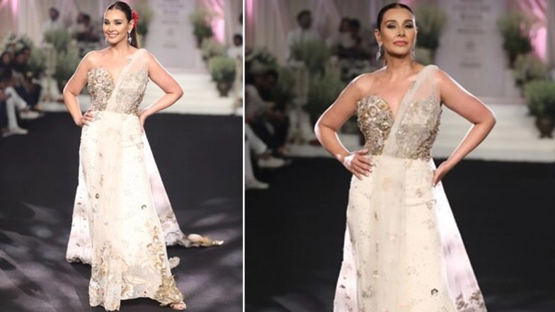 India Couture Week 2024: Lisa Ray Dazzles in Rahul Mishra’s Show With ...