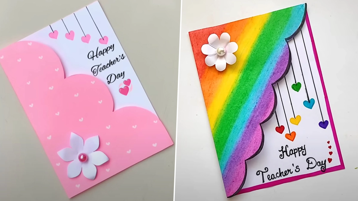 Greeting Cards For Teachers How To Make A Homemade Teacher's Day Card: