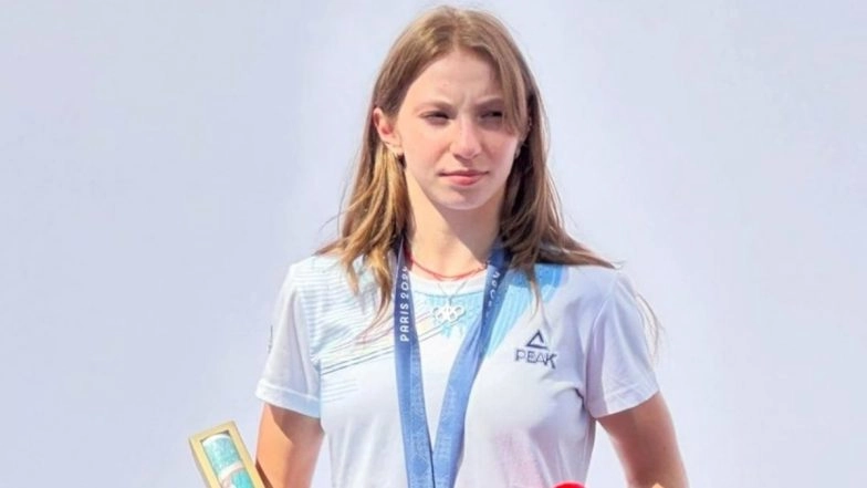 Romanian Gymnast Ana Barbosu Presented Paris Olympics 2024 Bronze Medal ...