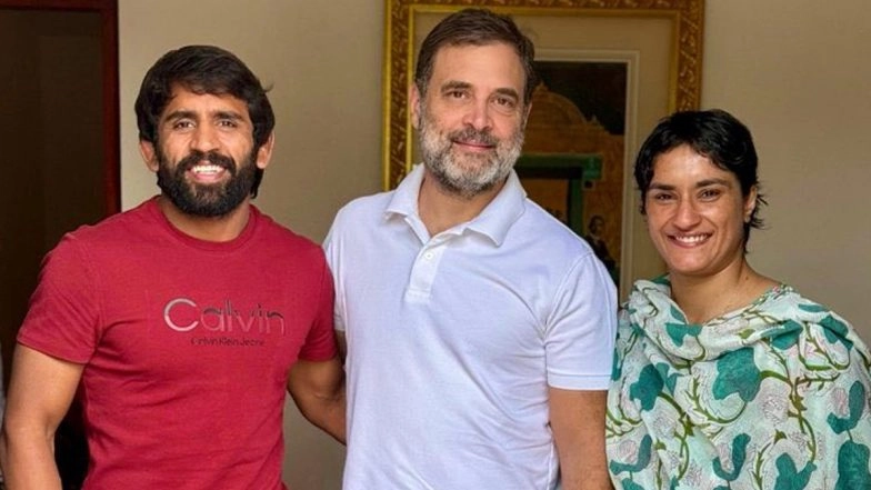 Vinesh Phogat, Bajrang Punia Meet Rahul Gandhi Amid Speculation Over ...