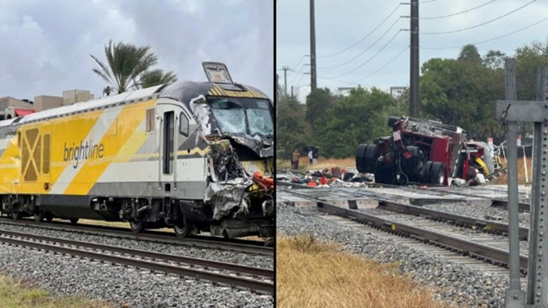 Florida Train Accident: Train Collides With Fire Truck in Delray Beach ...
