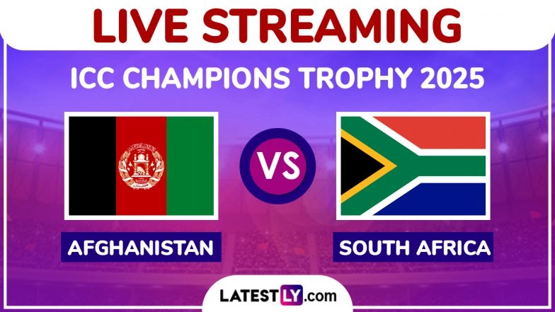 Afghanistan vs South Africa Free Live Streaming Online, ICC Champions Trophy 2025: How To Watch ...