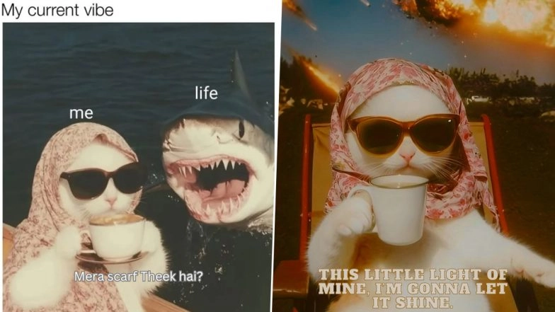 Cat Sipping Drink Funny Memes and Jokes: This Stylish Photo of Cat ...